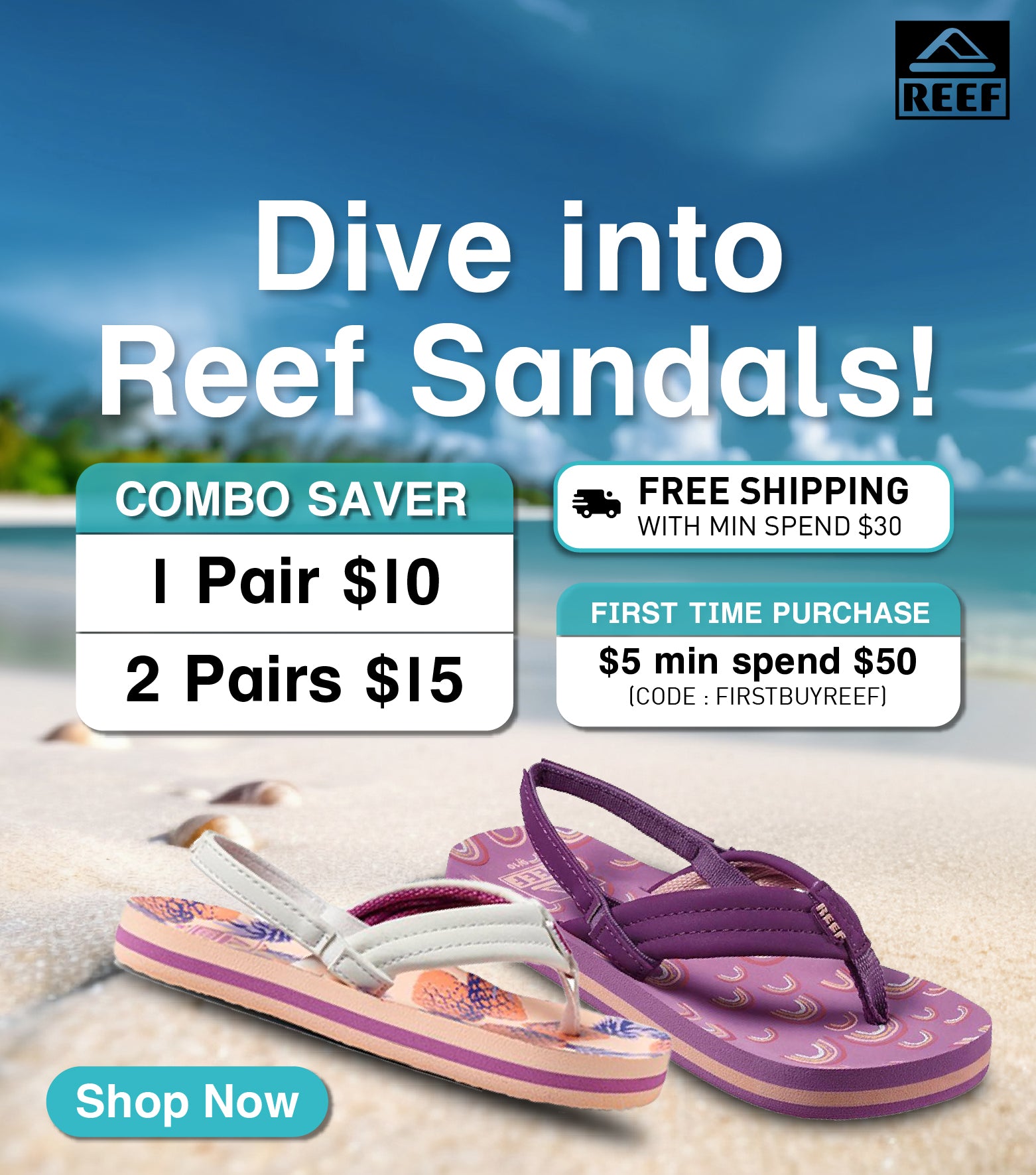 REEF® Sandals, Shoes & Apparel